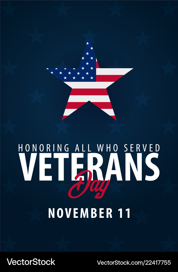 Veterans Day Remembrance November 11 Royalty Free Vector