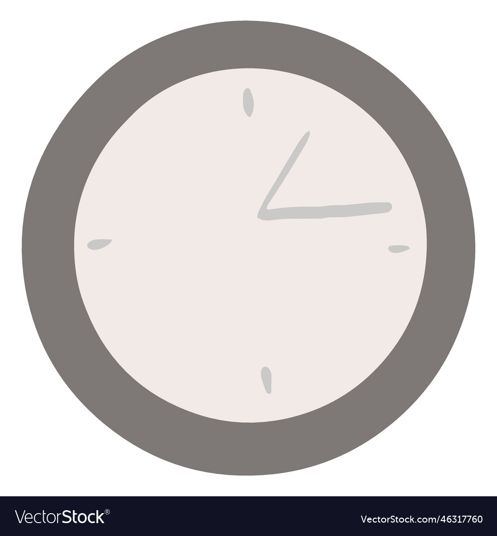 Analog clock flat Royalty Free Vector Image - VectorStock