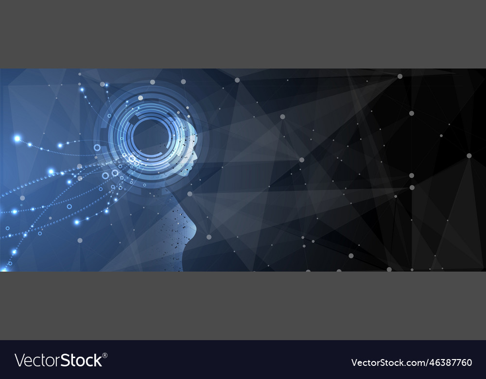 Artificial intelligence technology web background Vector Image