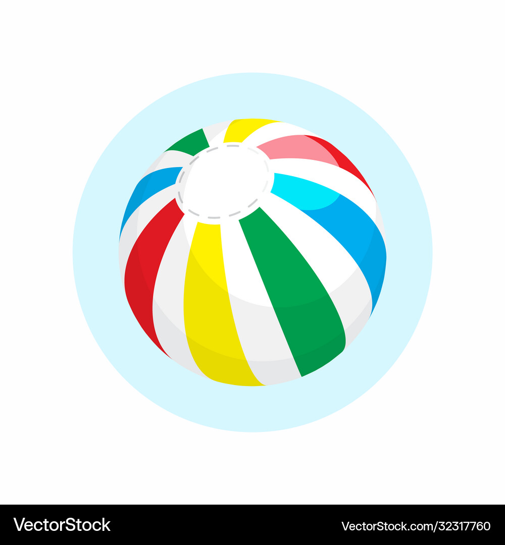 Beach ball icon colorful ball Royalty Free Vector Image