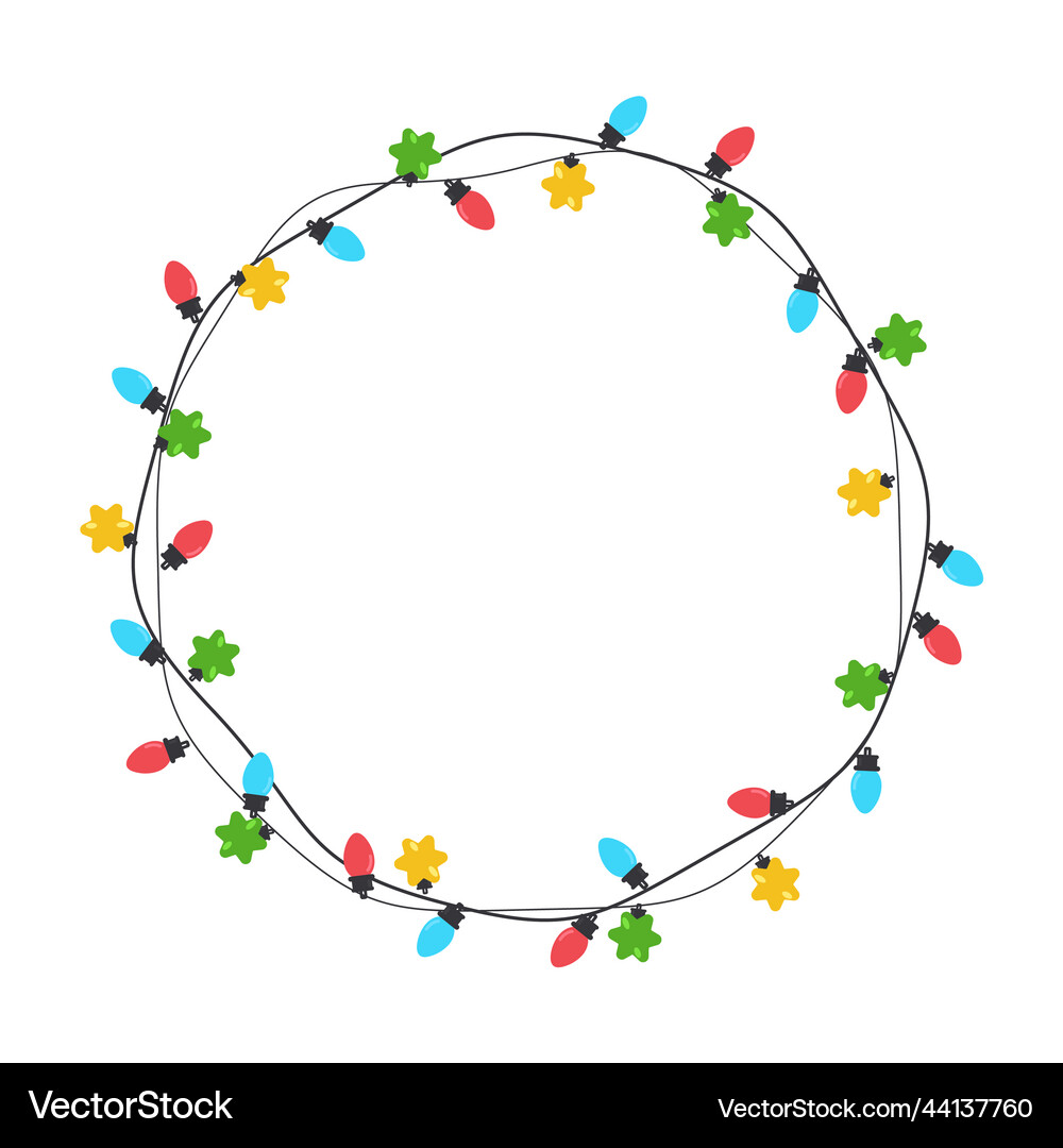 Christmas light bulbs colorful Royalty Free Vector Image