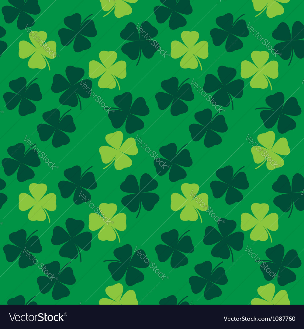 Clover pattern Royalty Free Vector Image - VectorStock