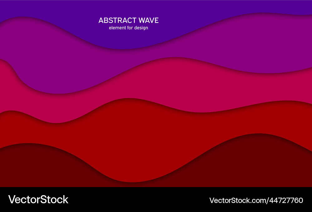 Futuristic of bright multi colored wavy paper Vector Image