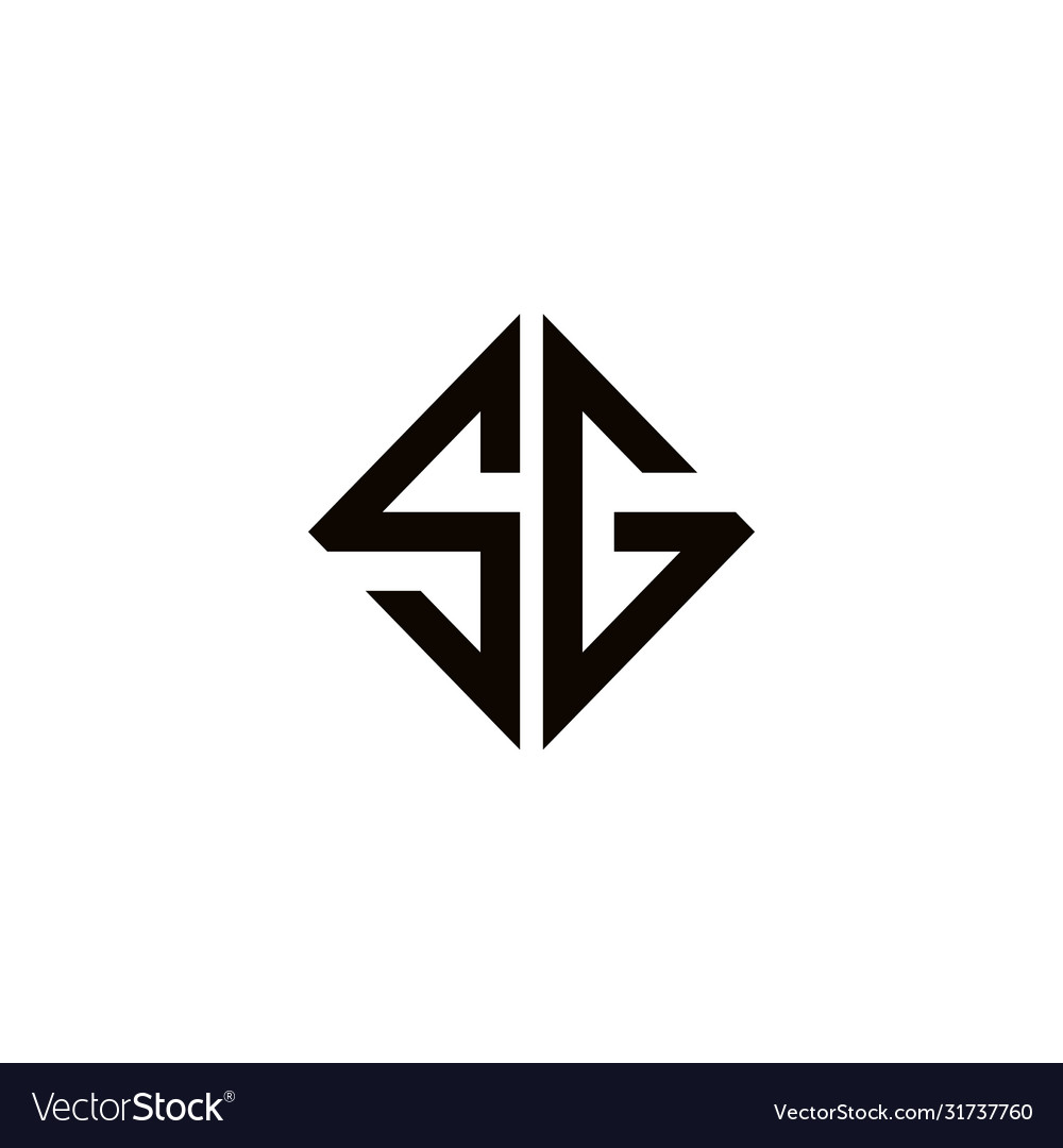 Sg letter logo icon design template elements Vector Image