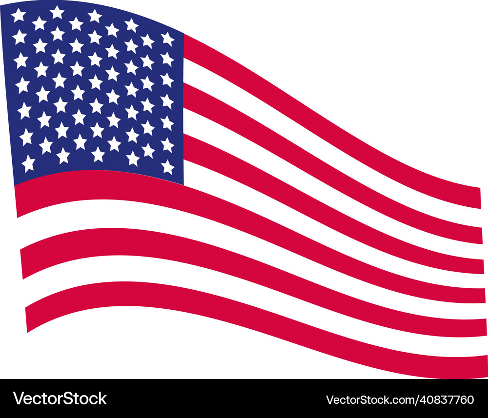 Usa flag icon design template isolated Royalty Free Vector