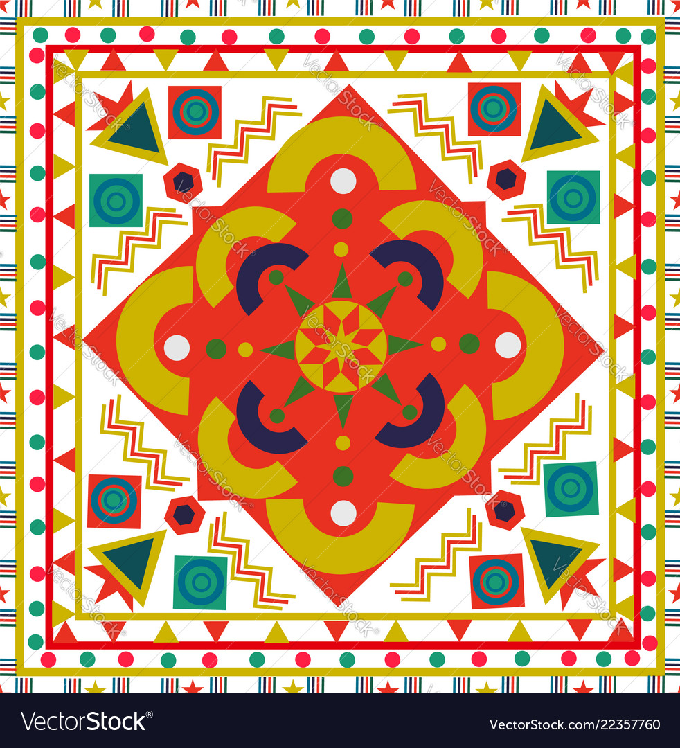 Vintage abstract floral seamless pattern tile Vector Image