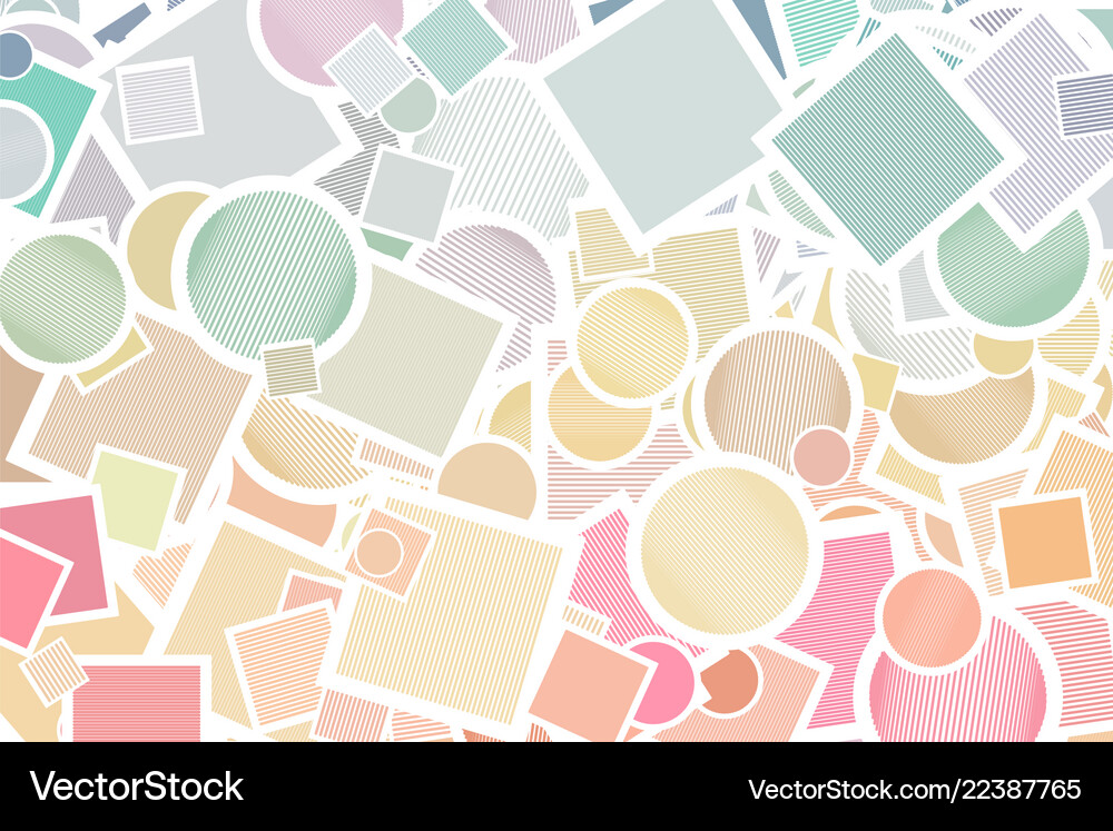 Abstract conceptual colorful shapes square circle Vector Image