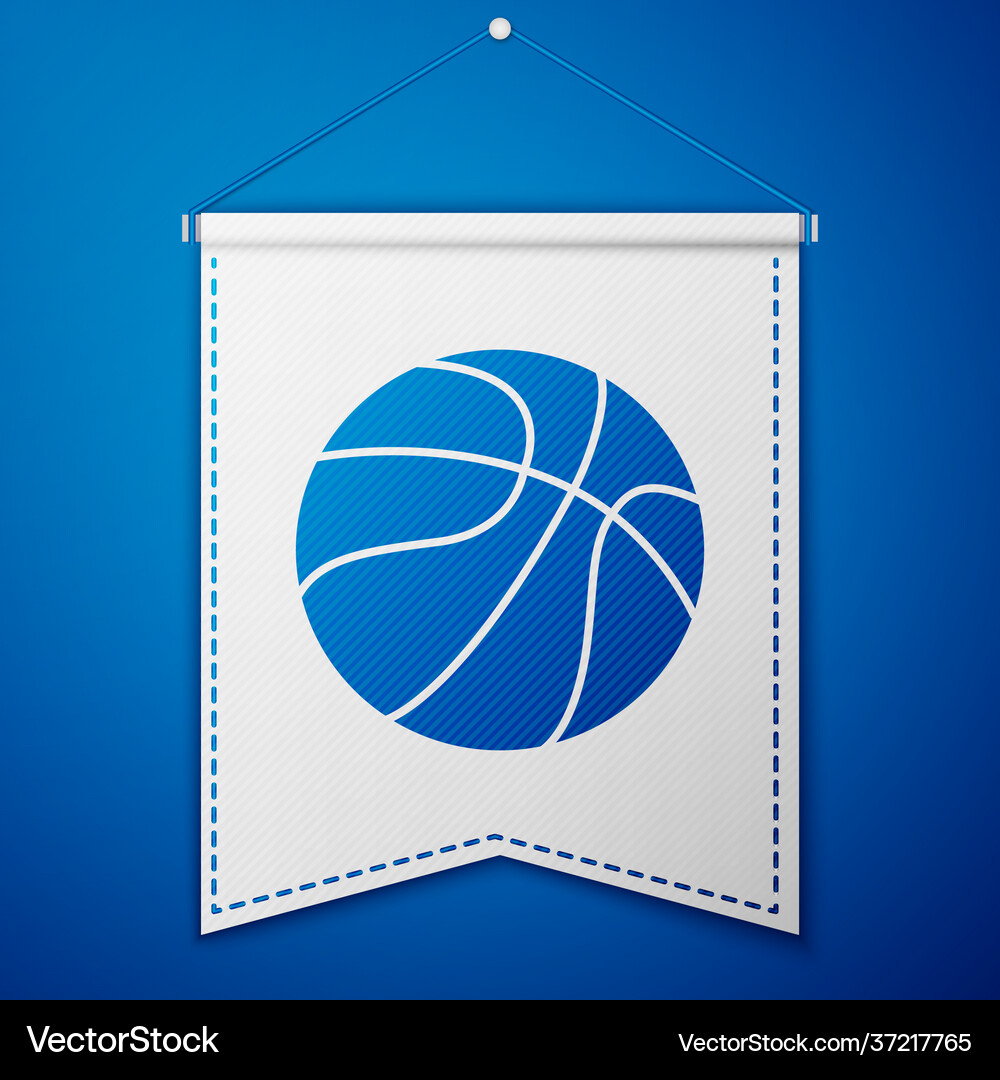 Blue basketball ball icon isolated on Royalty Free Vector