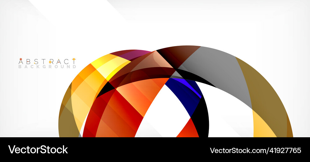 Color circle shapes minimal geometric background Vector Image