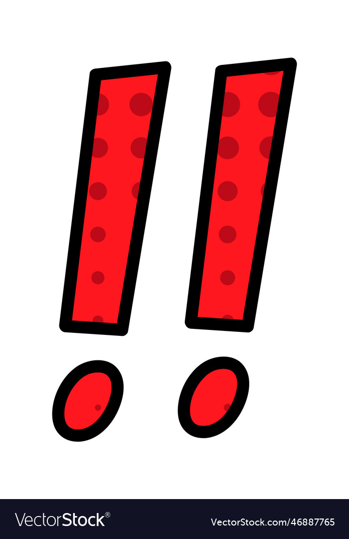 Exclamation points comic Royalty Free Vector Image