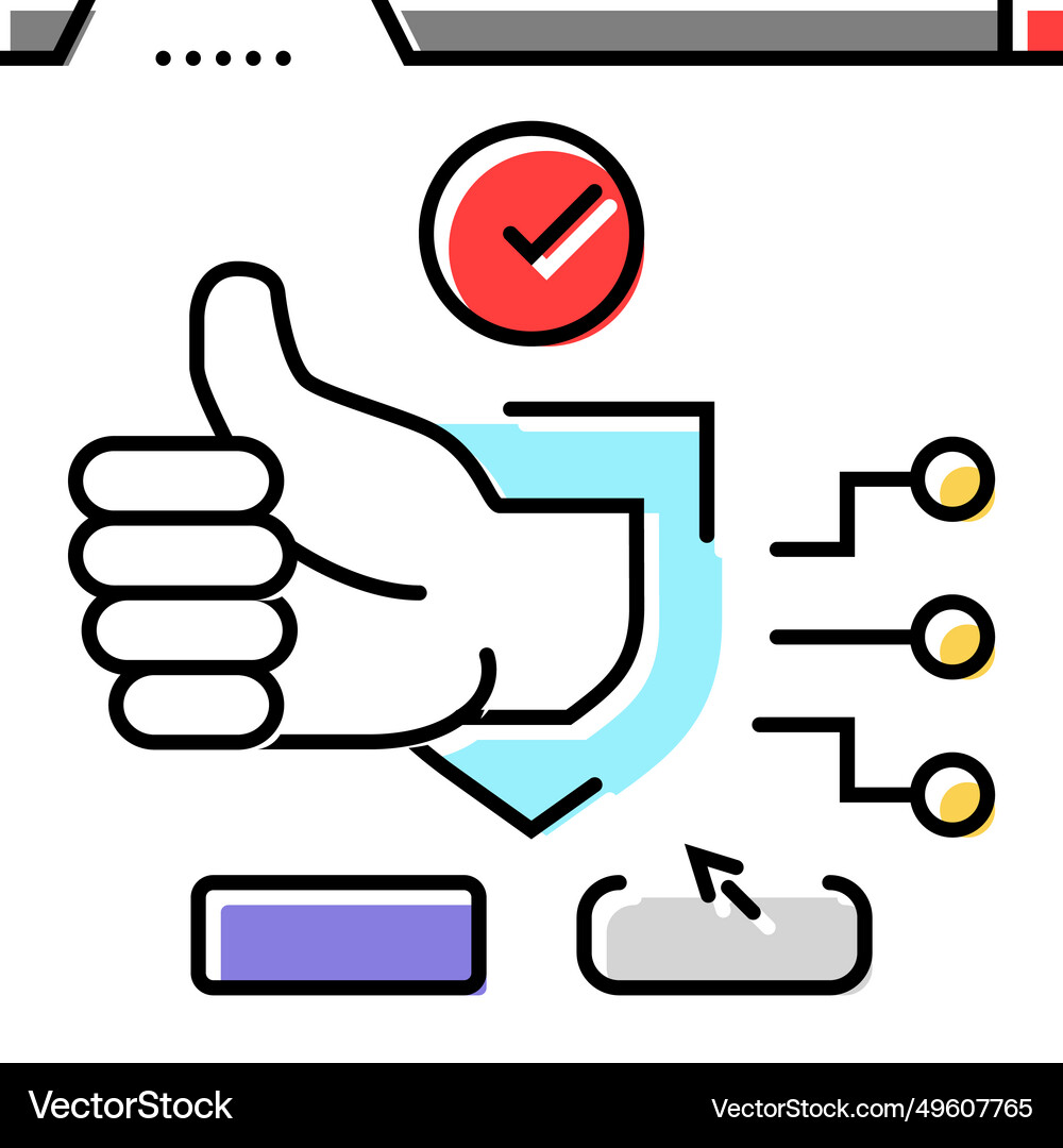 Safe online behavior cyberbullying color icon Vector Image