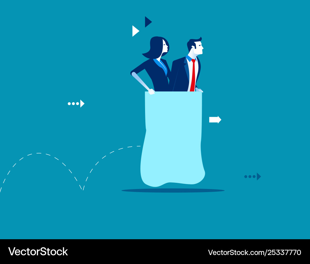 Business partners sack race concept Royalty Free Vector