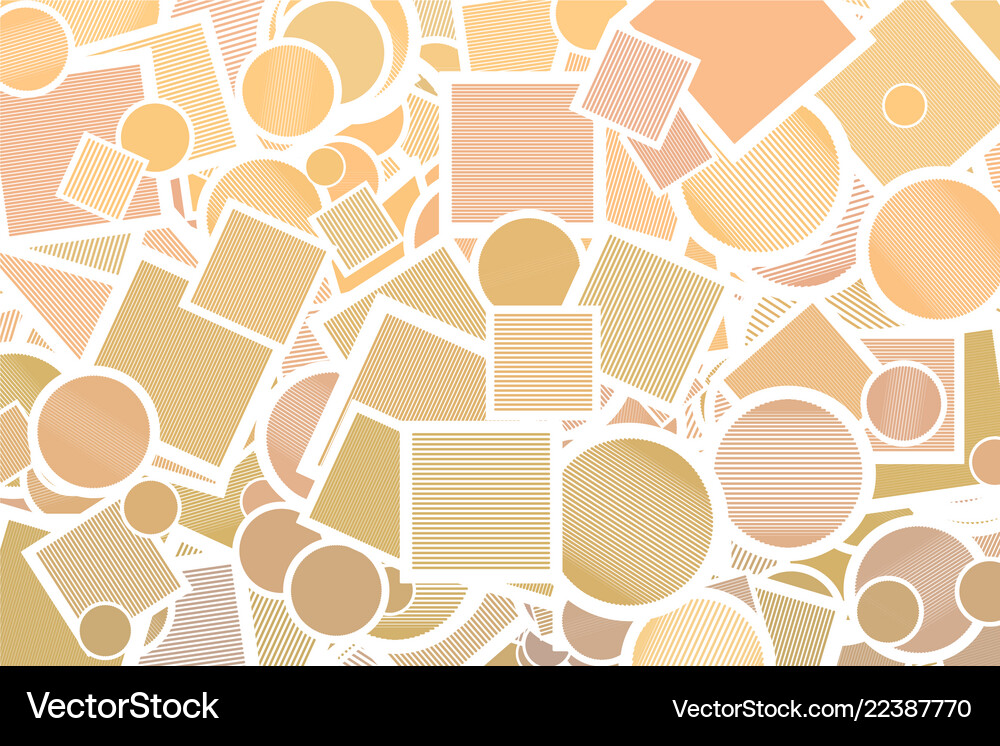 Colorful shapes square circle or ellipse Vector Image