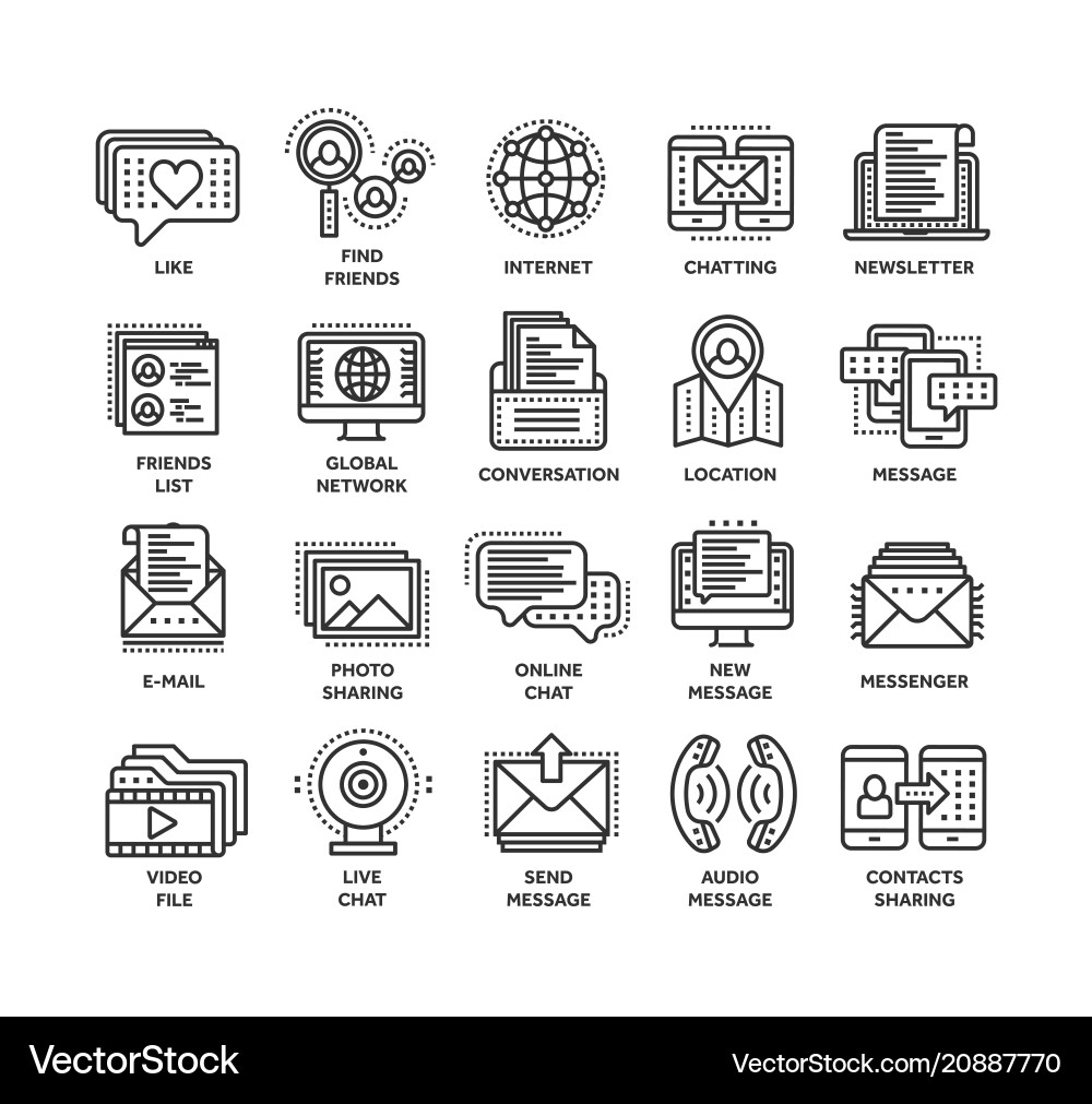 Communication social media online chatting Vector Image