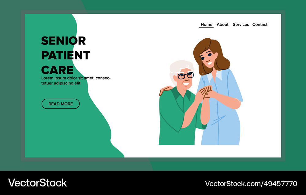 Doctor senior patient care Royalty Free Vector Image