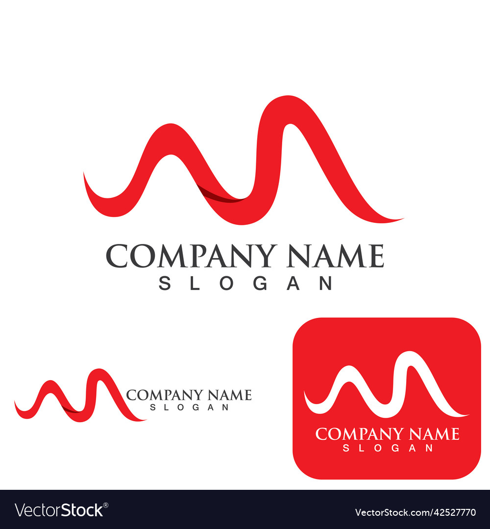 M letter logo template Royalty Free Vector Image