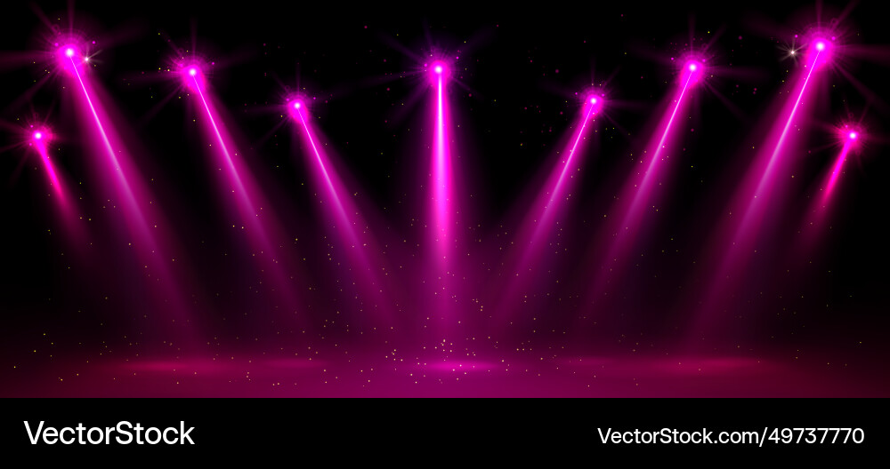 Pink spotlight party show stage background Vector Image