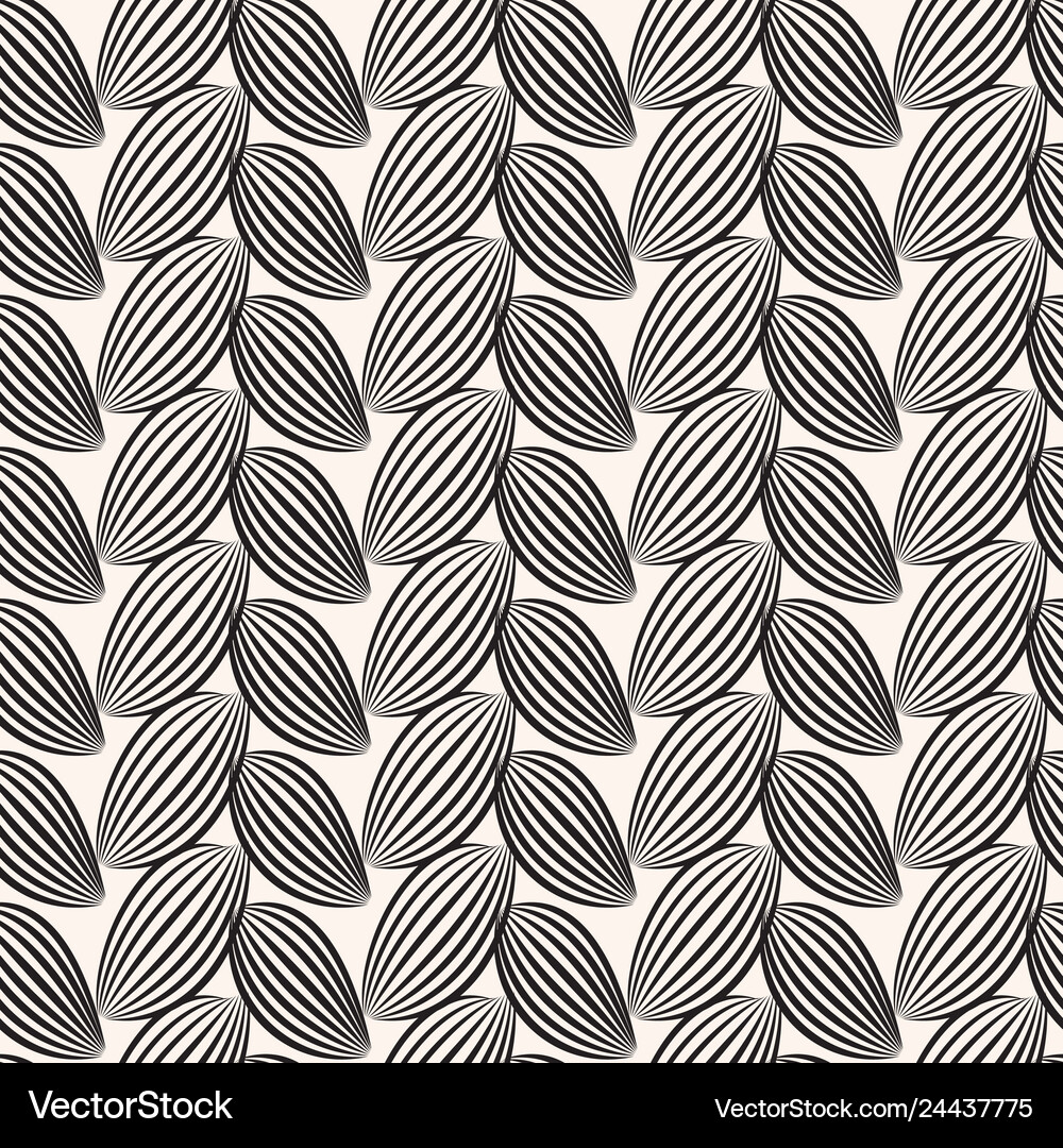 Black striped leaves background seamless graphic Vector Image