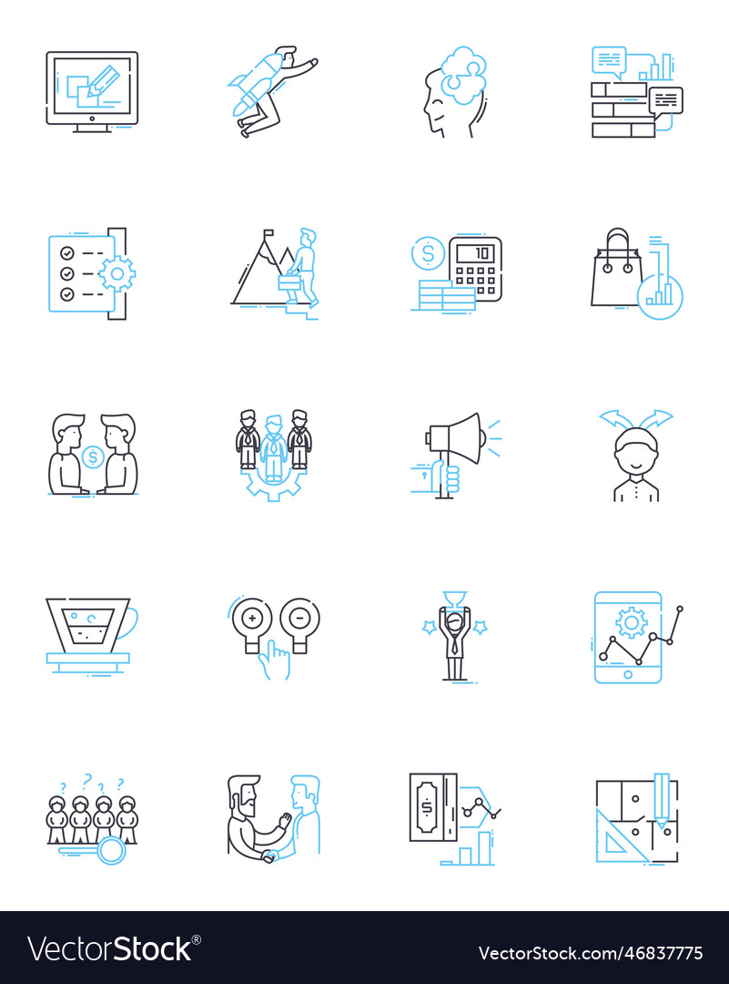 Figures and diagrams linear icons set graphs Vector Image Figures and diagrams linear icons set graphs Vector Image