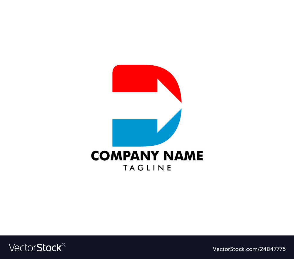 Initial letter d arrow logo design template Vector Image Initial letter d arrow logo design template Vector Image