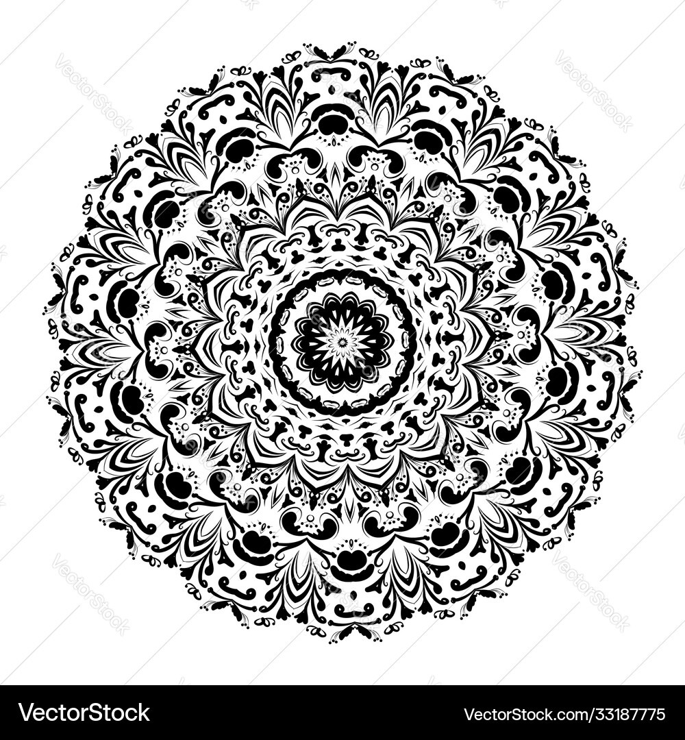 Mandala floral ornament for your design Royalty Free Vector