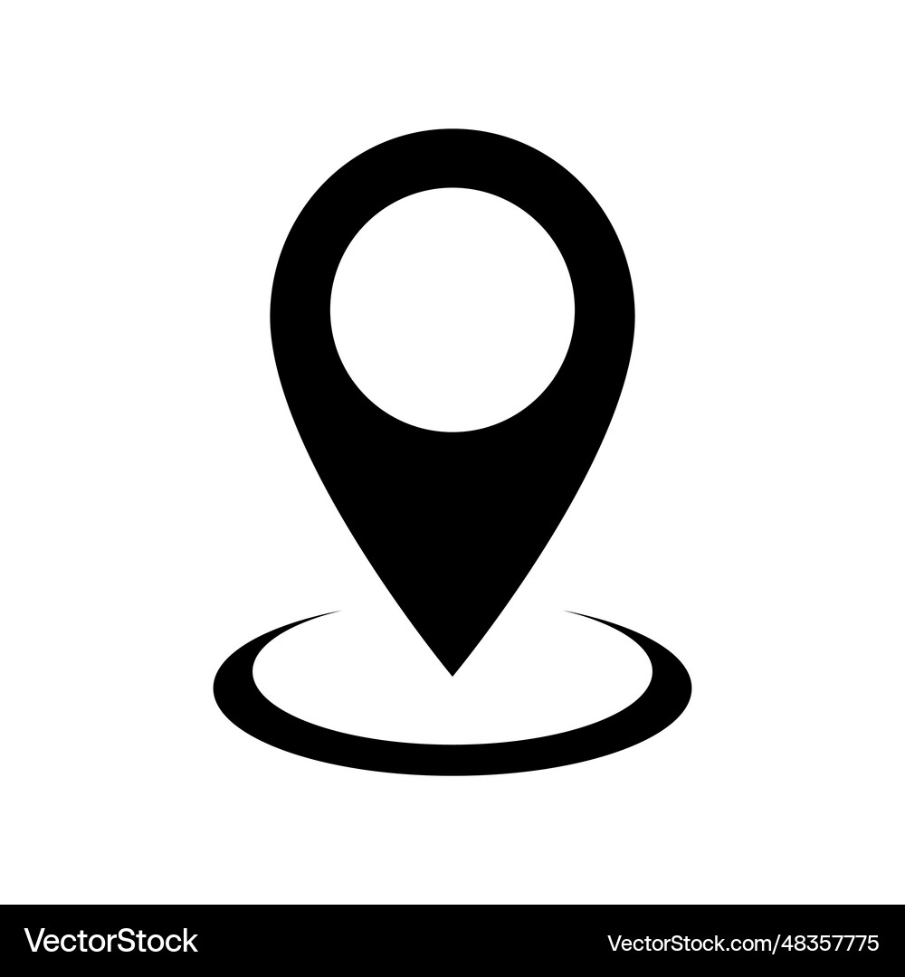 Pin location mark sign gps icon Royalty Free Vector Image