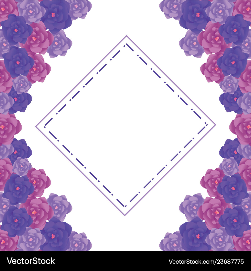Roses arrangement frame Royalty Free Vector Image