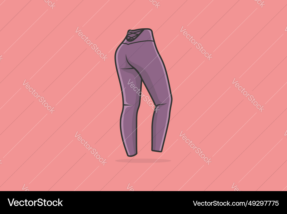 Sport training leg slim pant or trouser Royalty Free Vector
