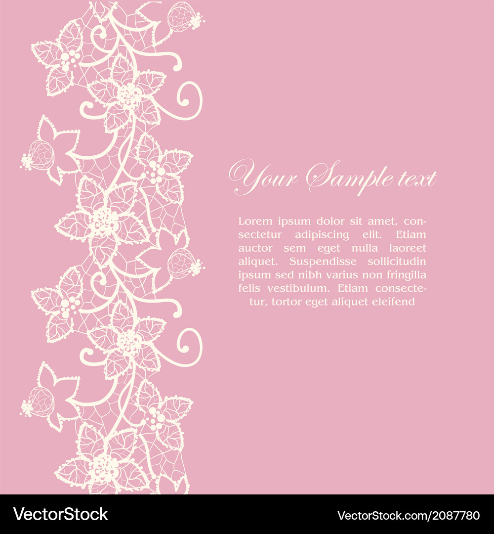 Floral lace Royalty Free Vector Image - VectorStock