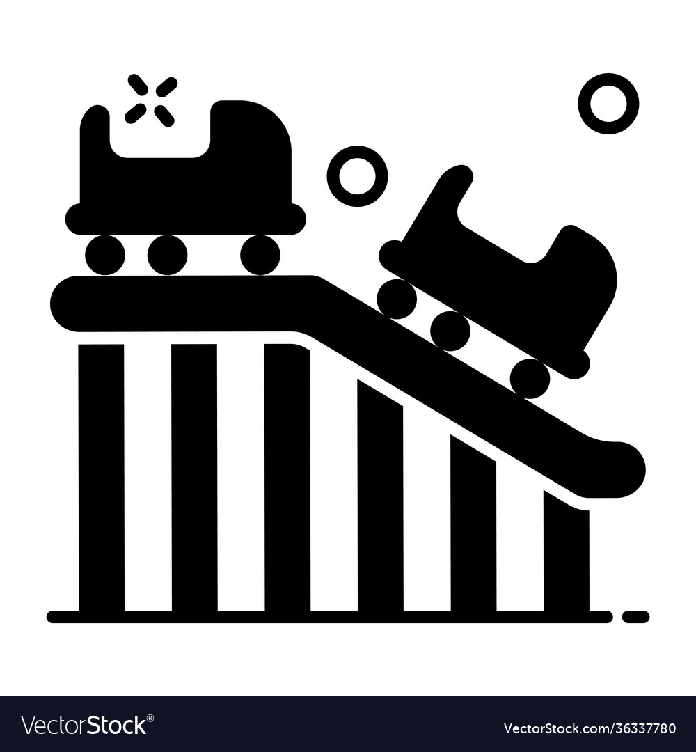 Roller coaster Royalty Free Vector Image - VectorStock
