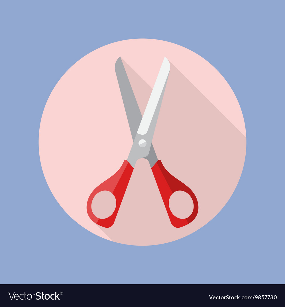 Scissors flat icon Royalty Free Vector Image - VectorStock
