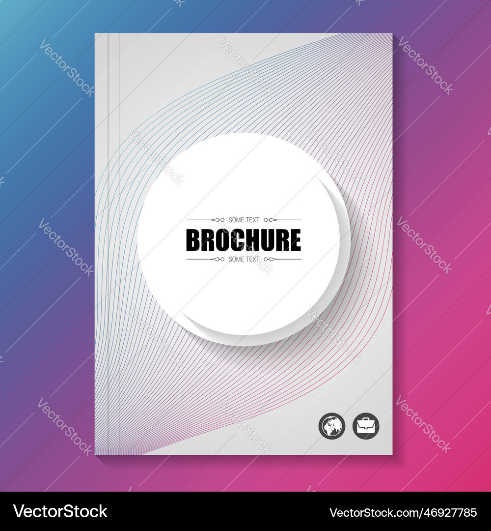 Cover magazine abstract style with lines Vector Image