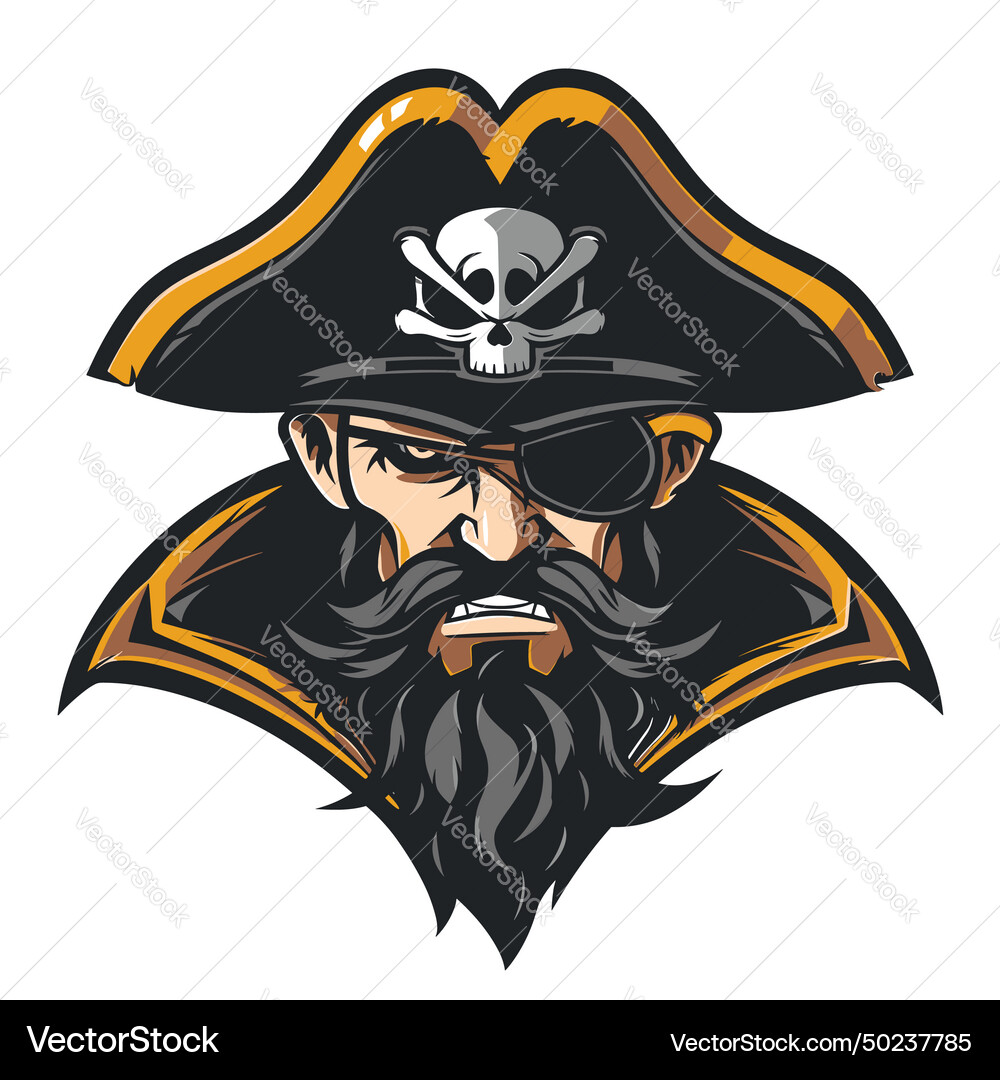Cyber Pirate Esports Logo Royalty Free Vector Image
