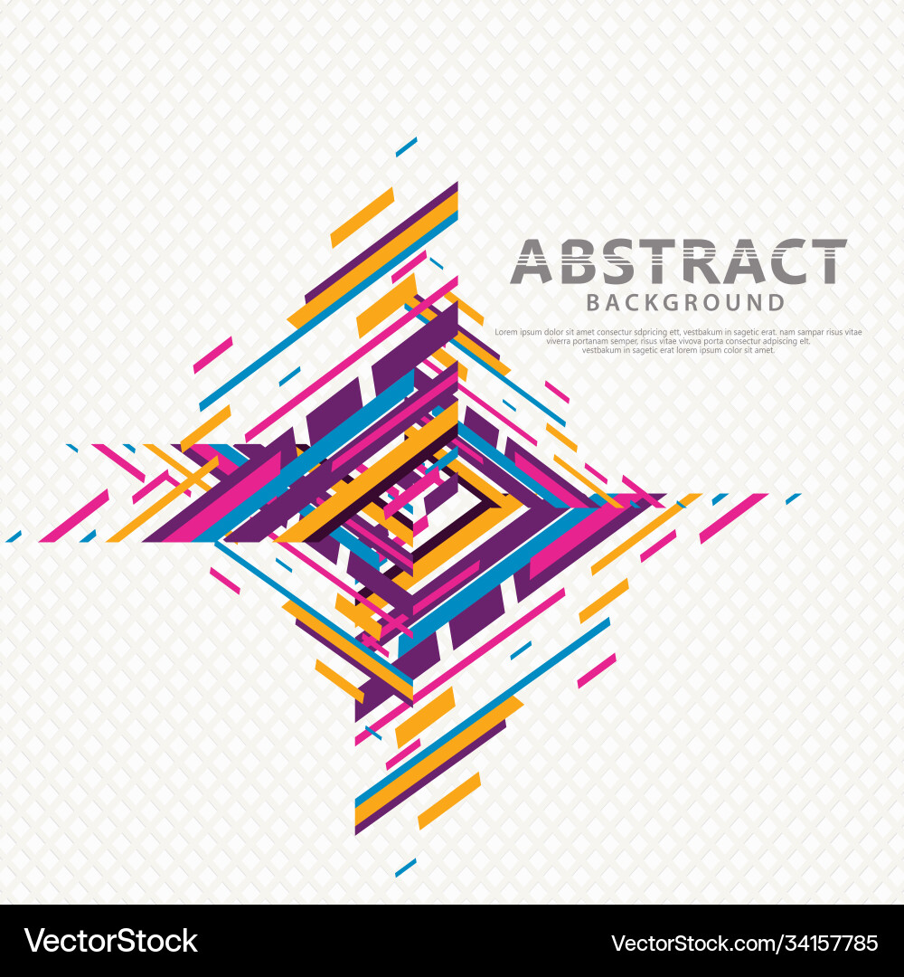 Futuristic and dynamic colorful lines ornament Vector Image