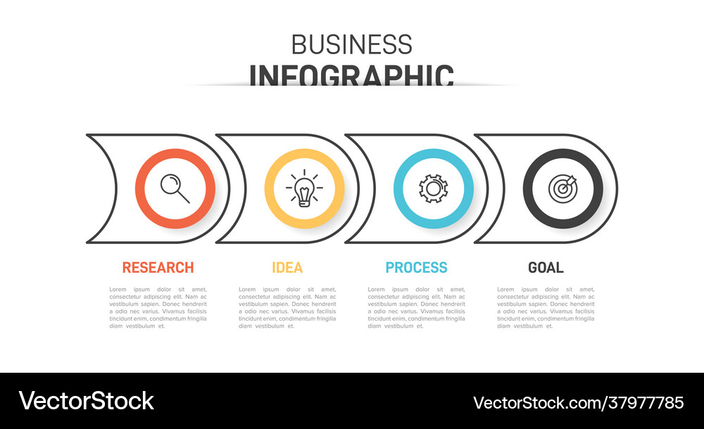 Infographic design with icons and 4 options Vector Image