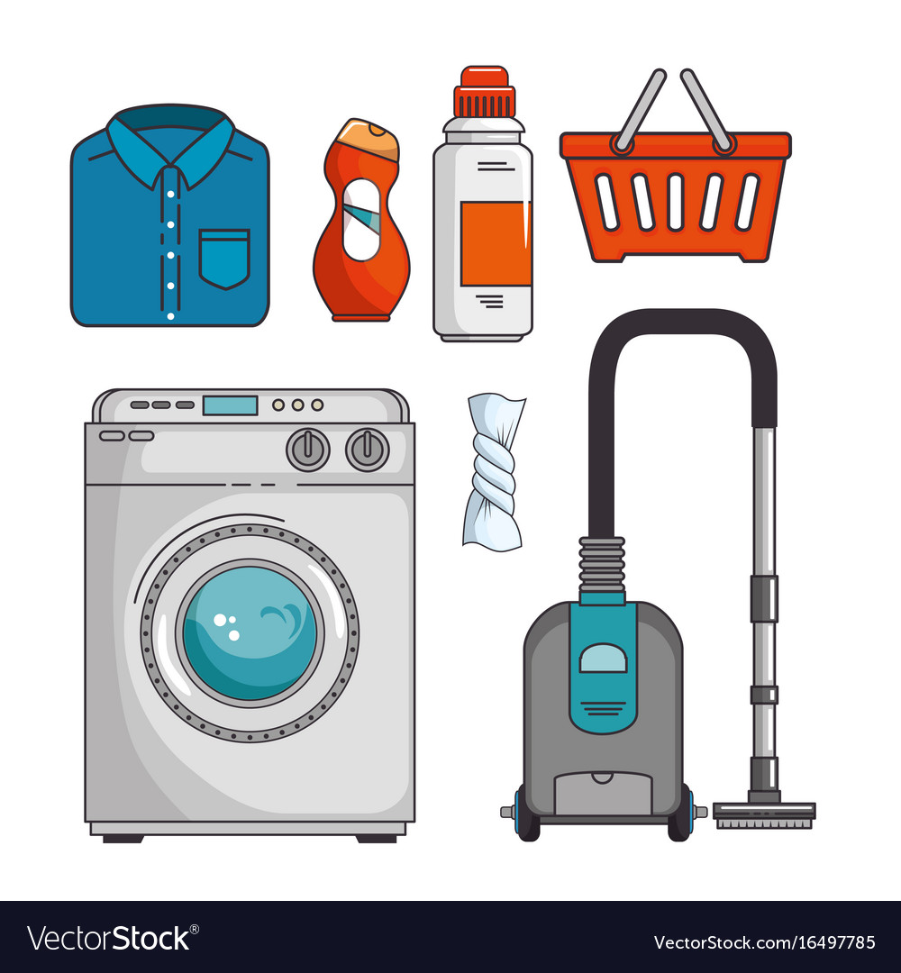 Laundry icon set Royalty Free Vector Image - VectorStock