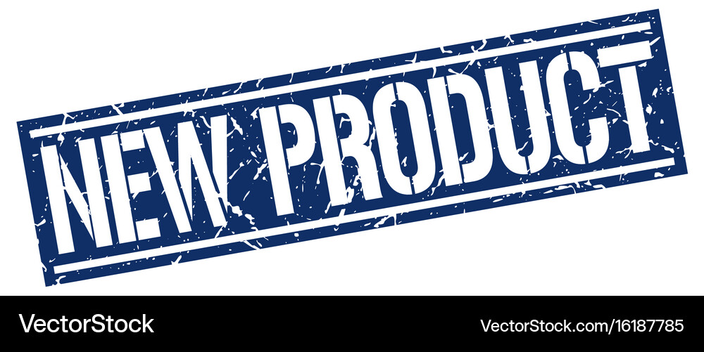 New product square grunge stamp Royalty Free Vector Image