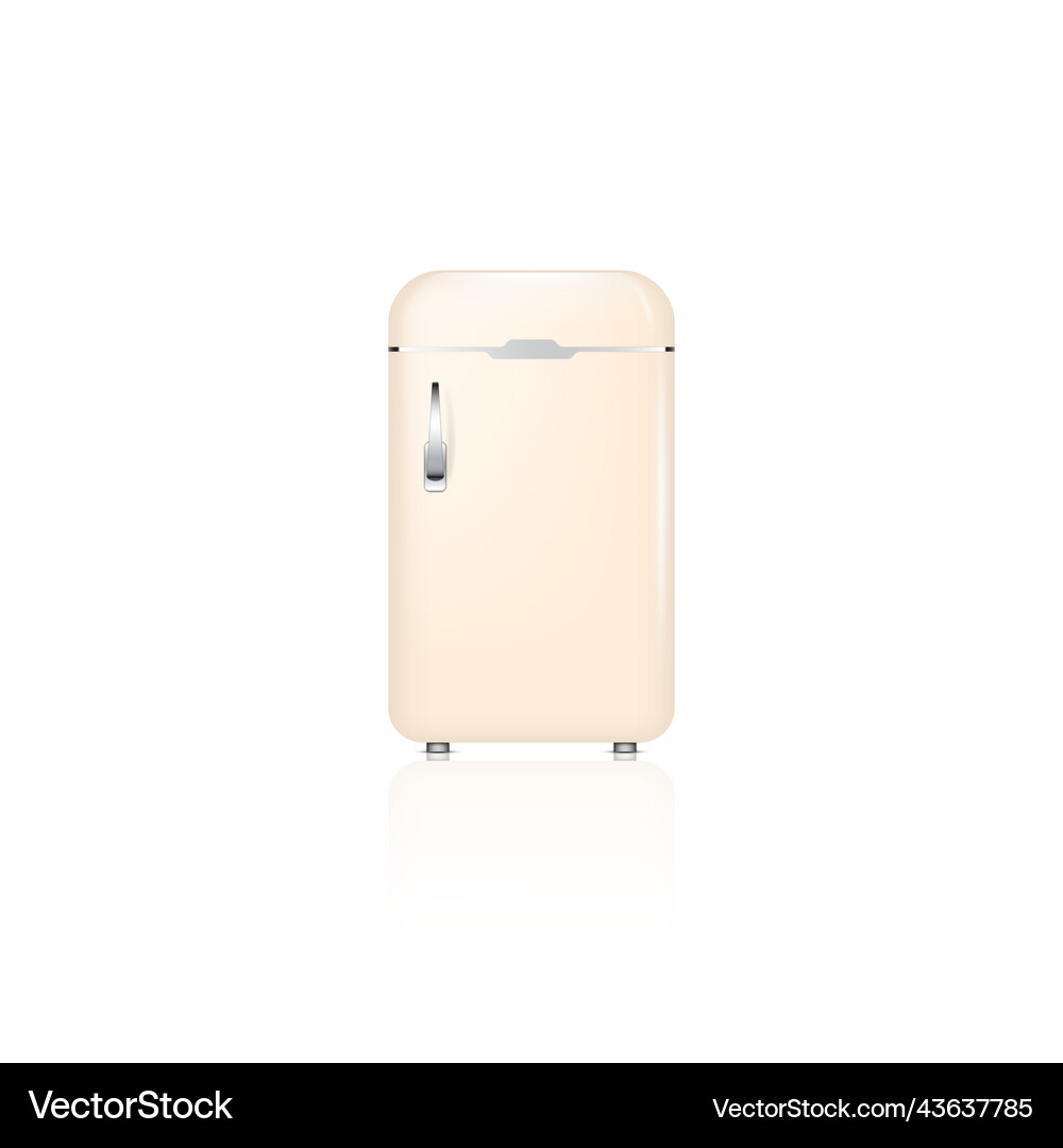 Retro fridge refrigerator in pink household Vector Image
