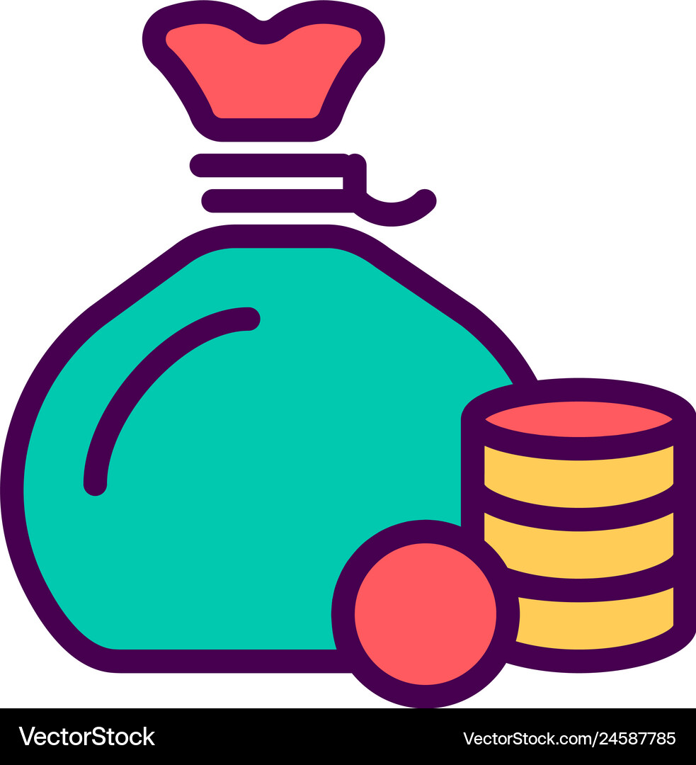 Rich icon line design business icon design Vector Image