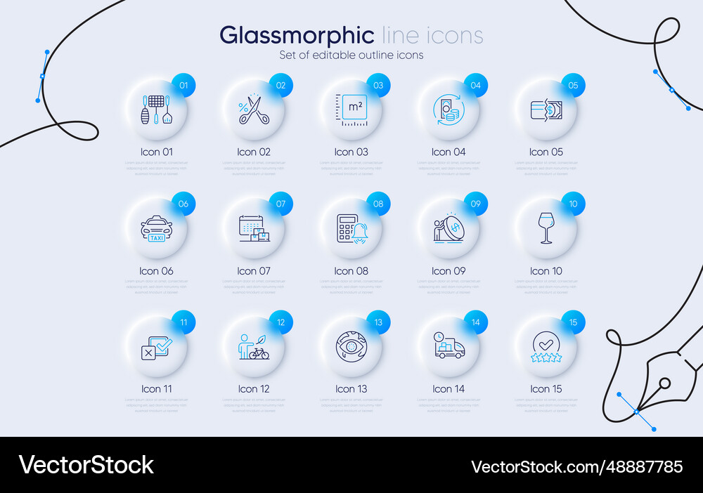 Set of grill tools inflation and square meter Vector Image