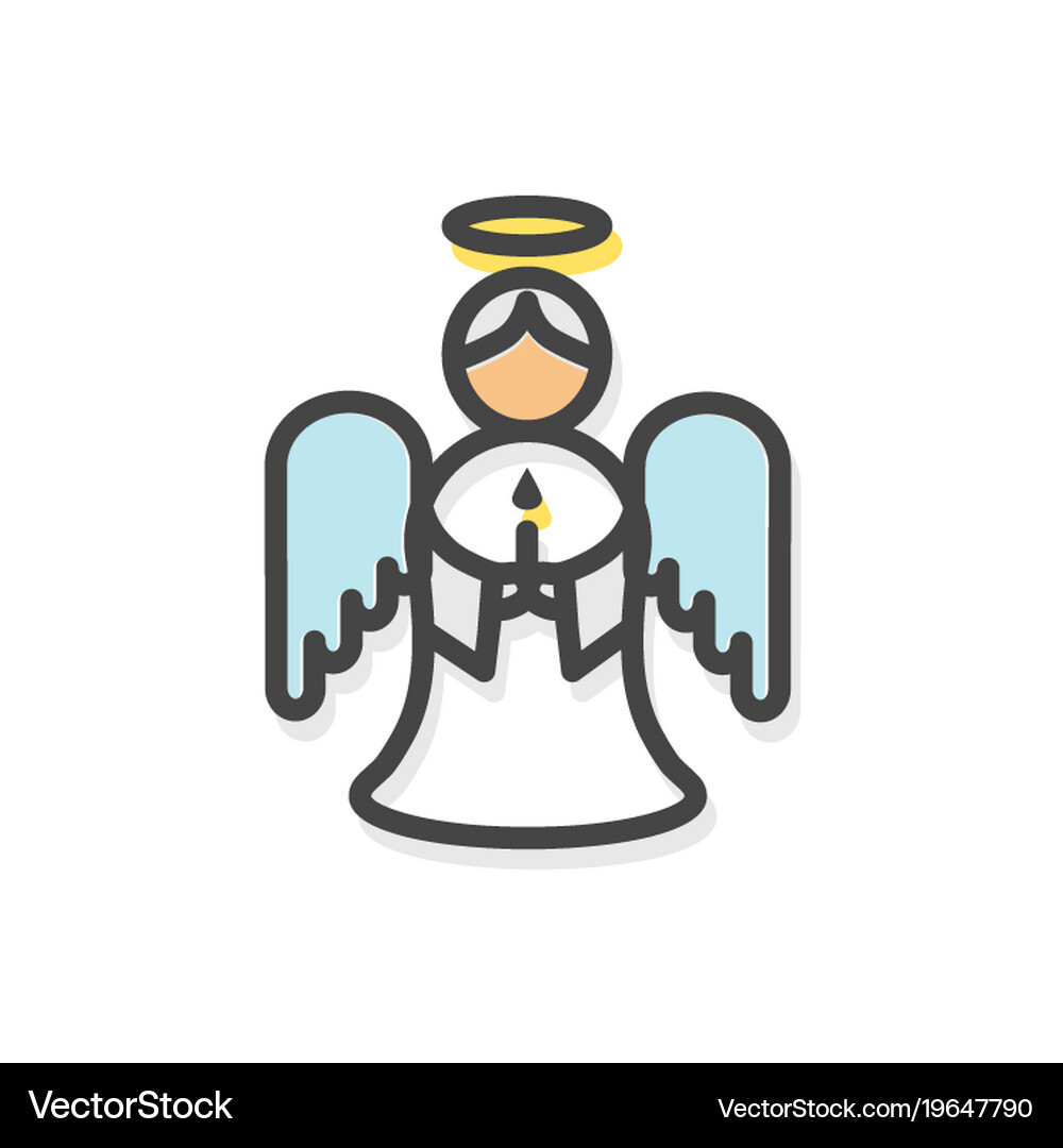 Angel with wings christmas Royalty Free Vector Image