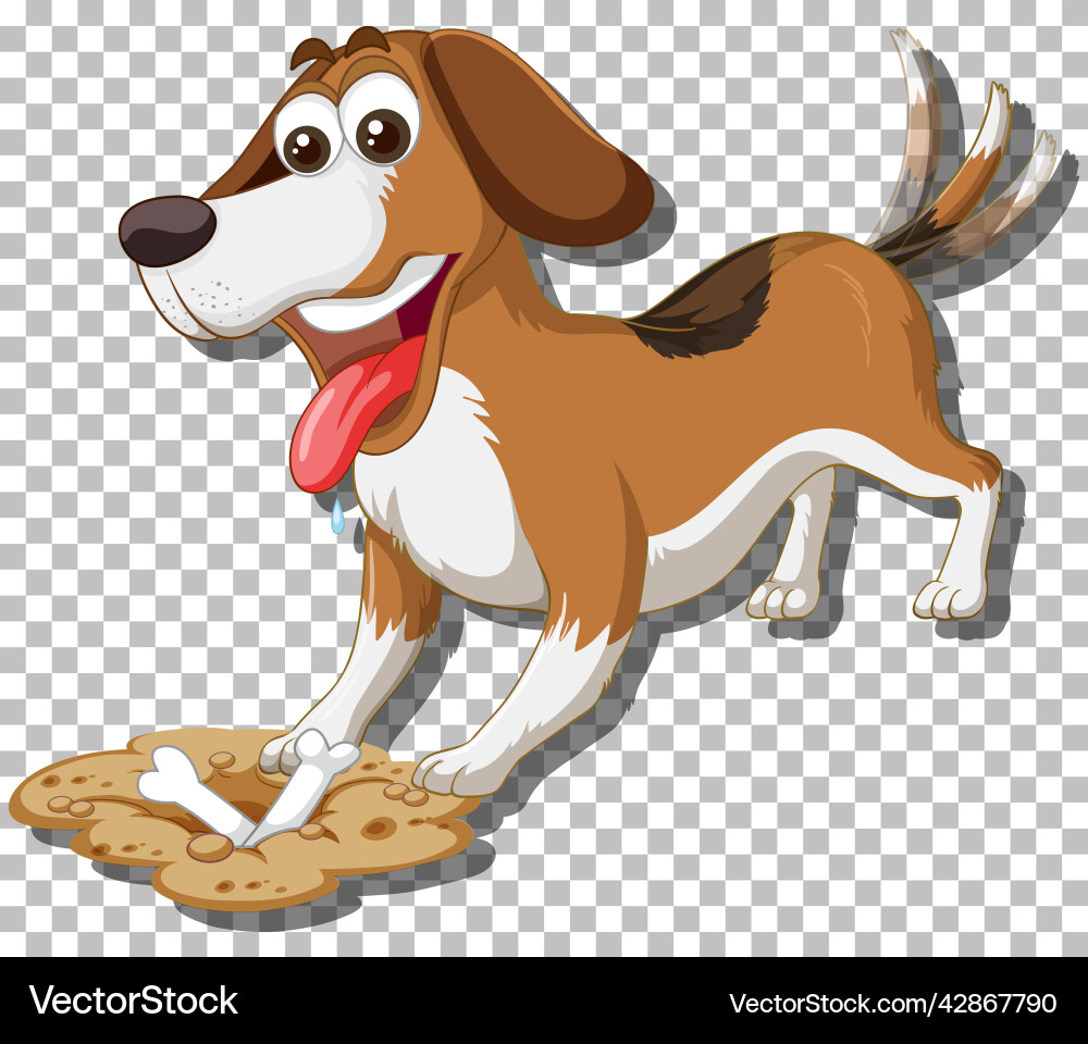 Beagle dog cartoon character Royalty Free Vector Image
