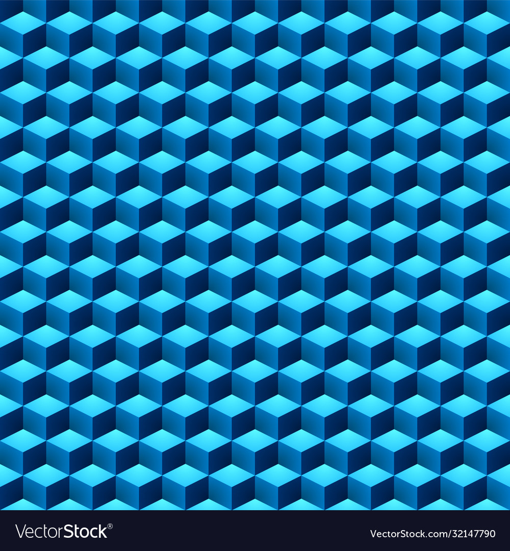 Cubic seamless geometric isometric pattern Vector Image