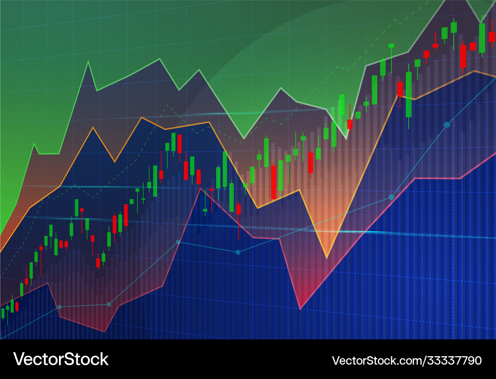 Financial stock market graph Royalty Free Vector Image