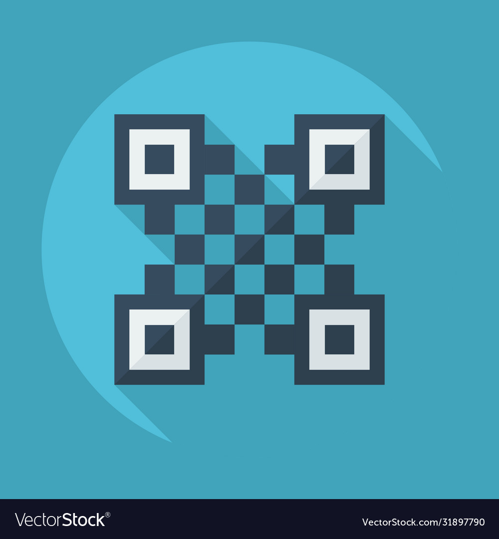Flat modern design with shadow qr-code Royalty Free Vector