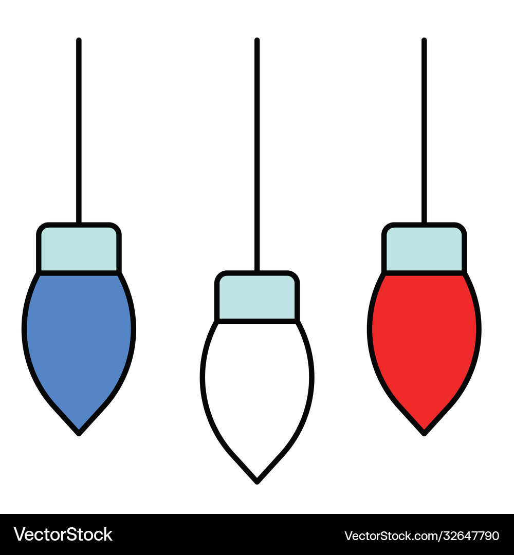 Led bulb united state independence day related Vector Image