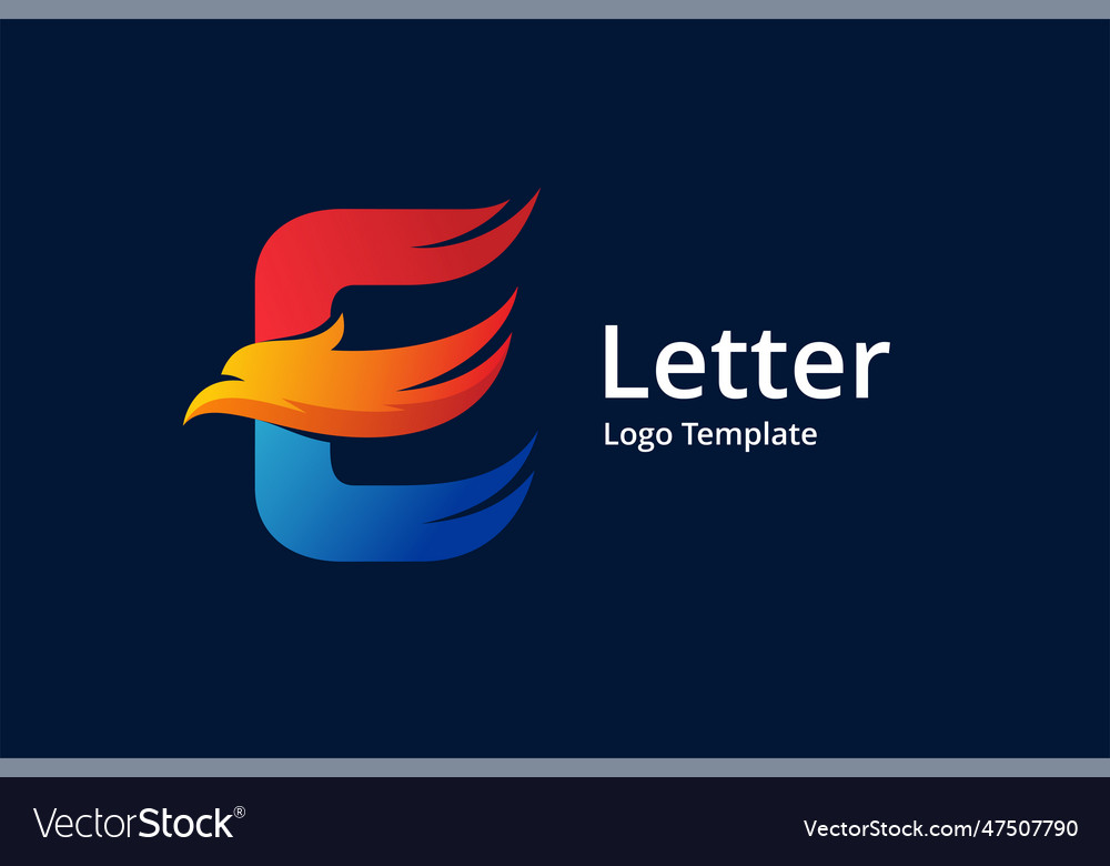 Letter e eagle logo Royalty Free Vector Image - VectorStock