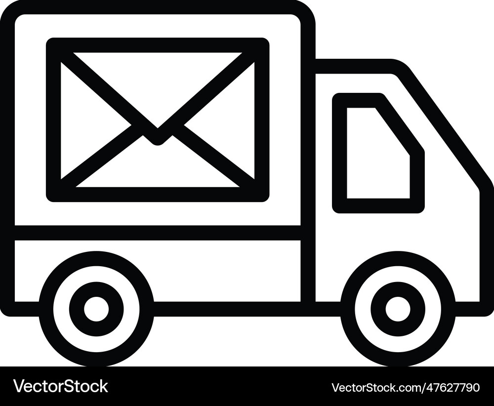 Mail deliver outline icon design illus Royalty Free Vector