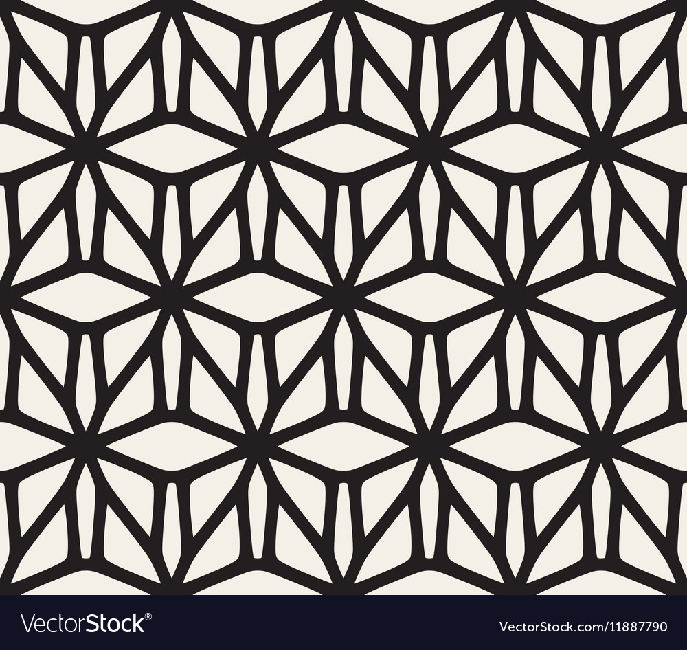 Seamless black and white rounded lace Royalty Free Vector