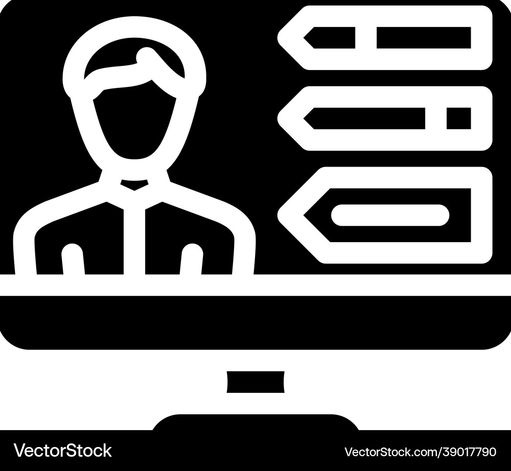 Skills human employee glyph icon Royalty Free Vector Image